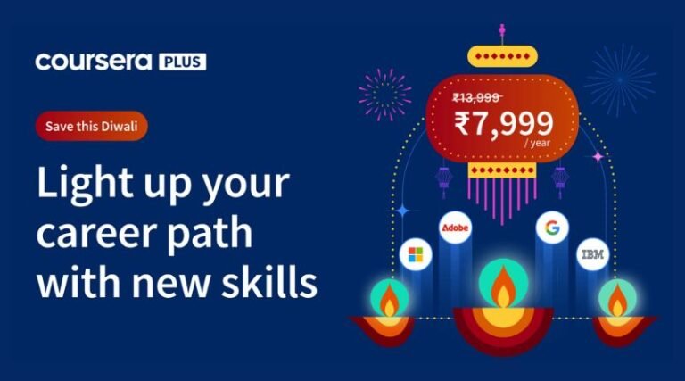 Coursera Plus Annual Subscription at ₹7999 With Diwali Offer